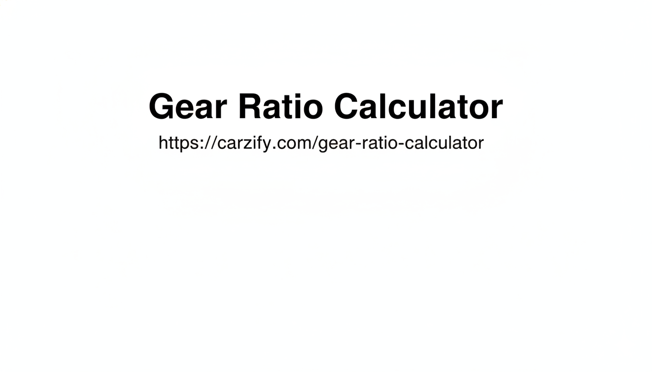 Gear Ratio Calculator | Calculate Free In 2025